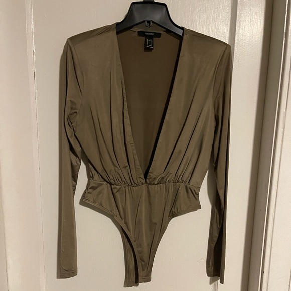 Tops | Fashion Nova Low V Cut Bodysuit | Poshmark